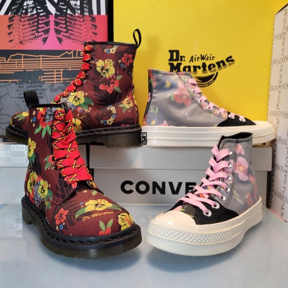 Dr. Martens | Shoes | Dr Martens Converse Canvas Floral Size 5 Bundle ...
